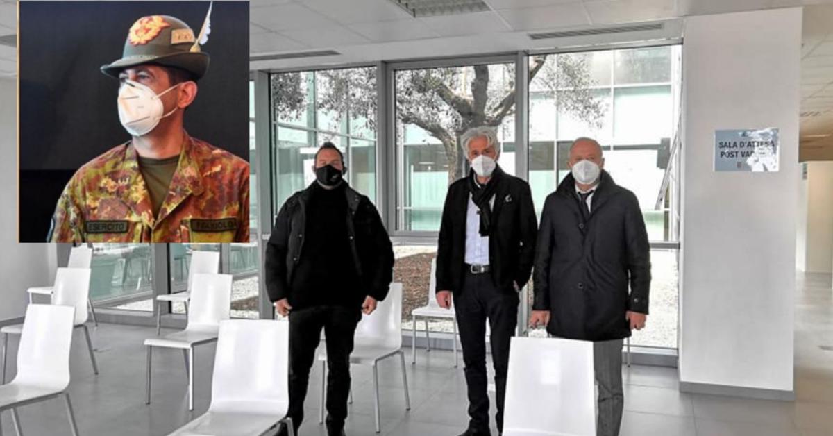 Il Commissario Figliuolo e il presidente Acquaroli all'apertura del ... Il Commissario Figliuolo e il presidente Acquaroli all'apertura del ...